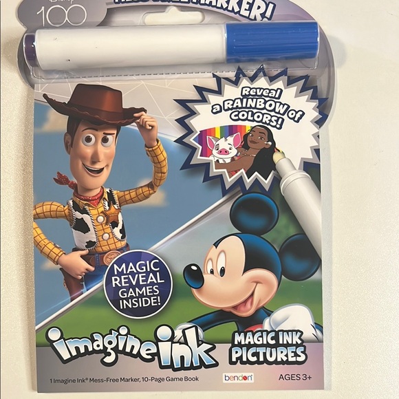 Disney | Toys | Disney Imagine Ink Coloring Book With Rainbow Colors ...